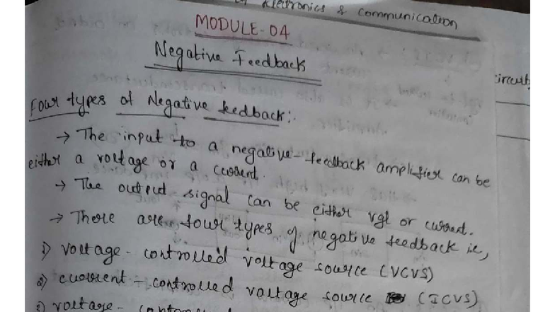 Module 04 - Negative Feedback & Active Filters Overview - Studocu