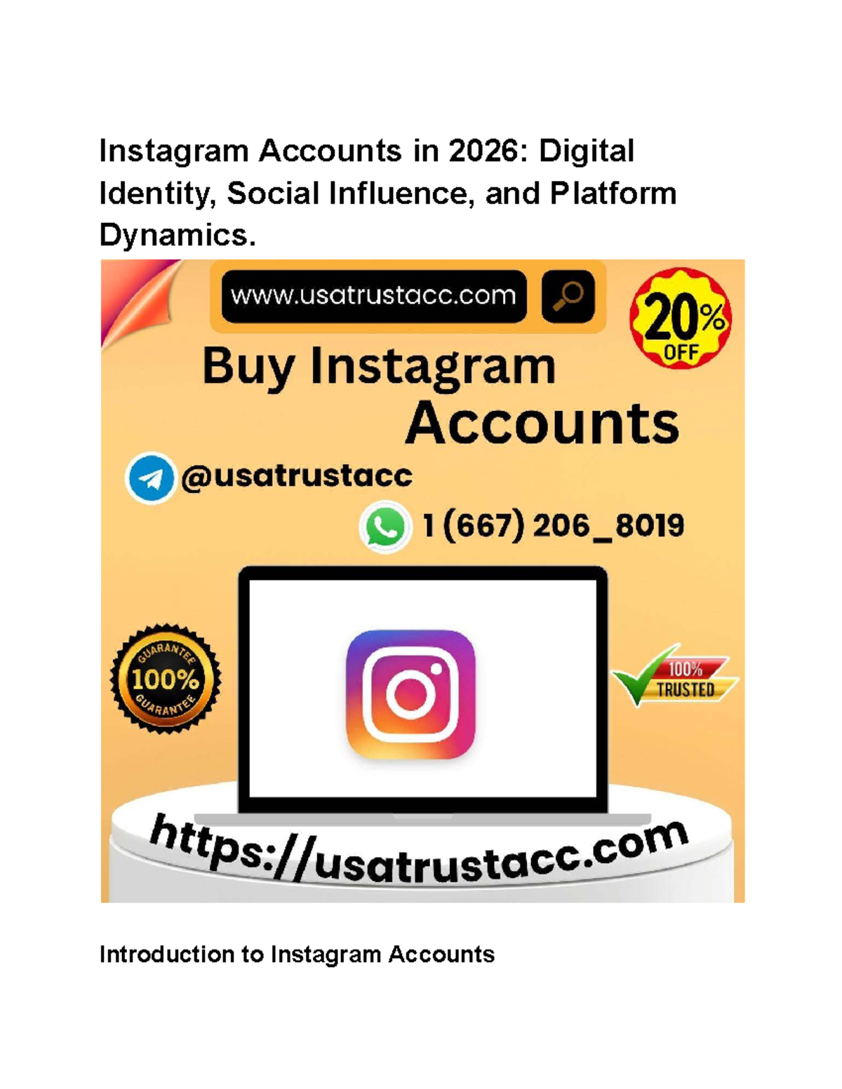 A Comprehensive Guide to Buying Instagram Accounts: Insights for 2026 ...