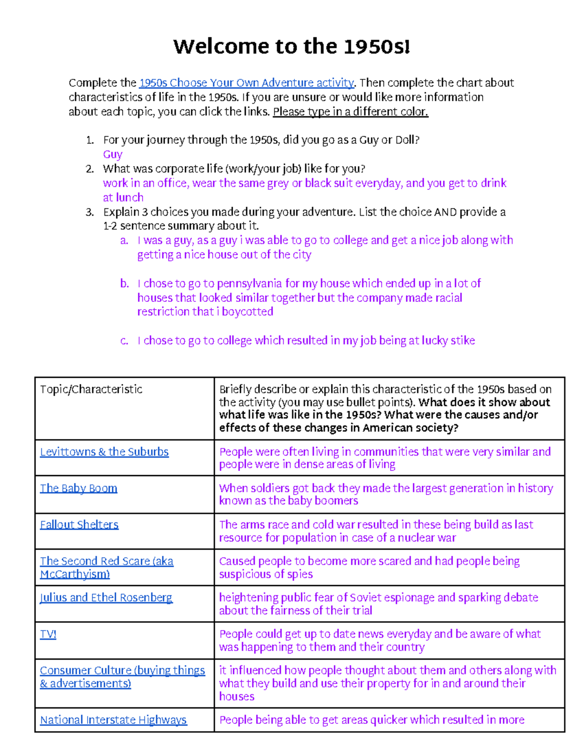 Copy of Digital Notes-1950s Choose Your Own Adventure - Welcome to the ...