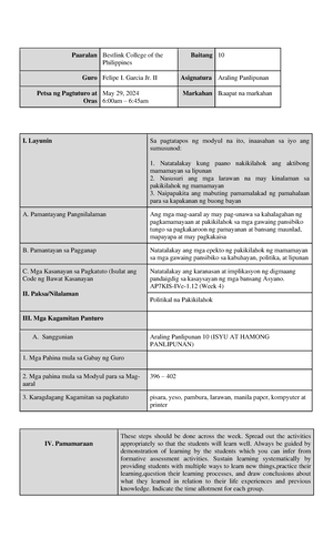 DLP-4 - LESSON PLAN - Paaralan Bestlink College of the Philippines ...