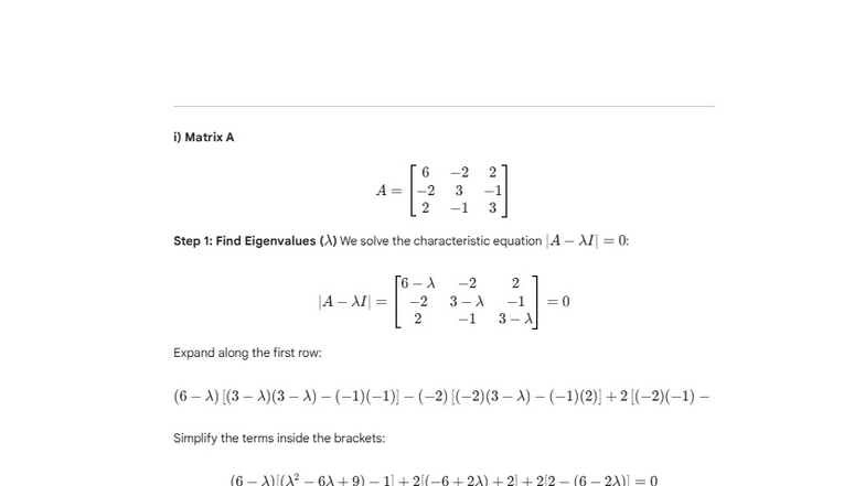 LA 101 - Linear Algebra Notes: Eigenvalues & Eigenvectors - Studocu