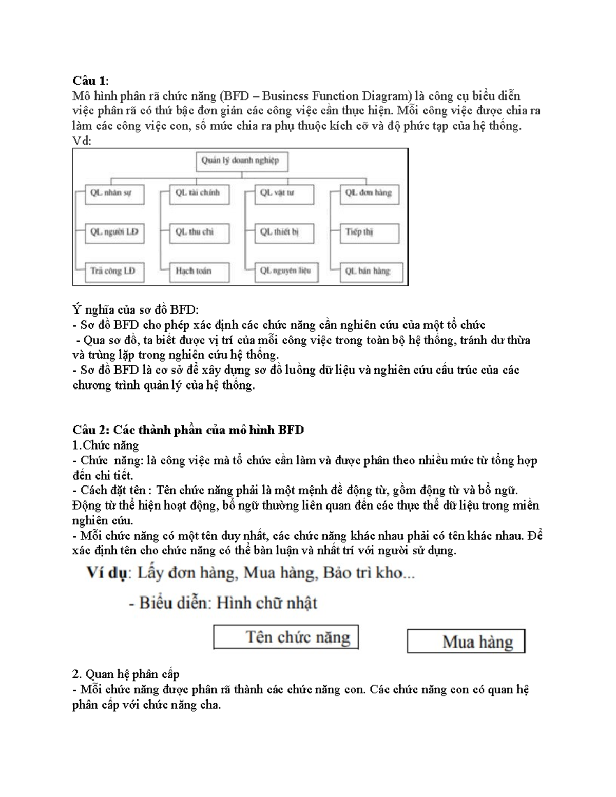 Hướng Dẫn Xây Dựng Mô Hình BFD - Bai Tap Nhom 1 - hggtt - Studocu