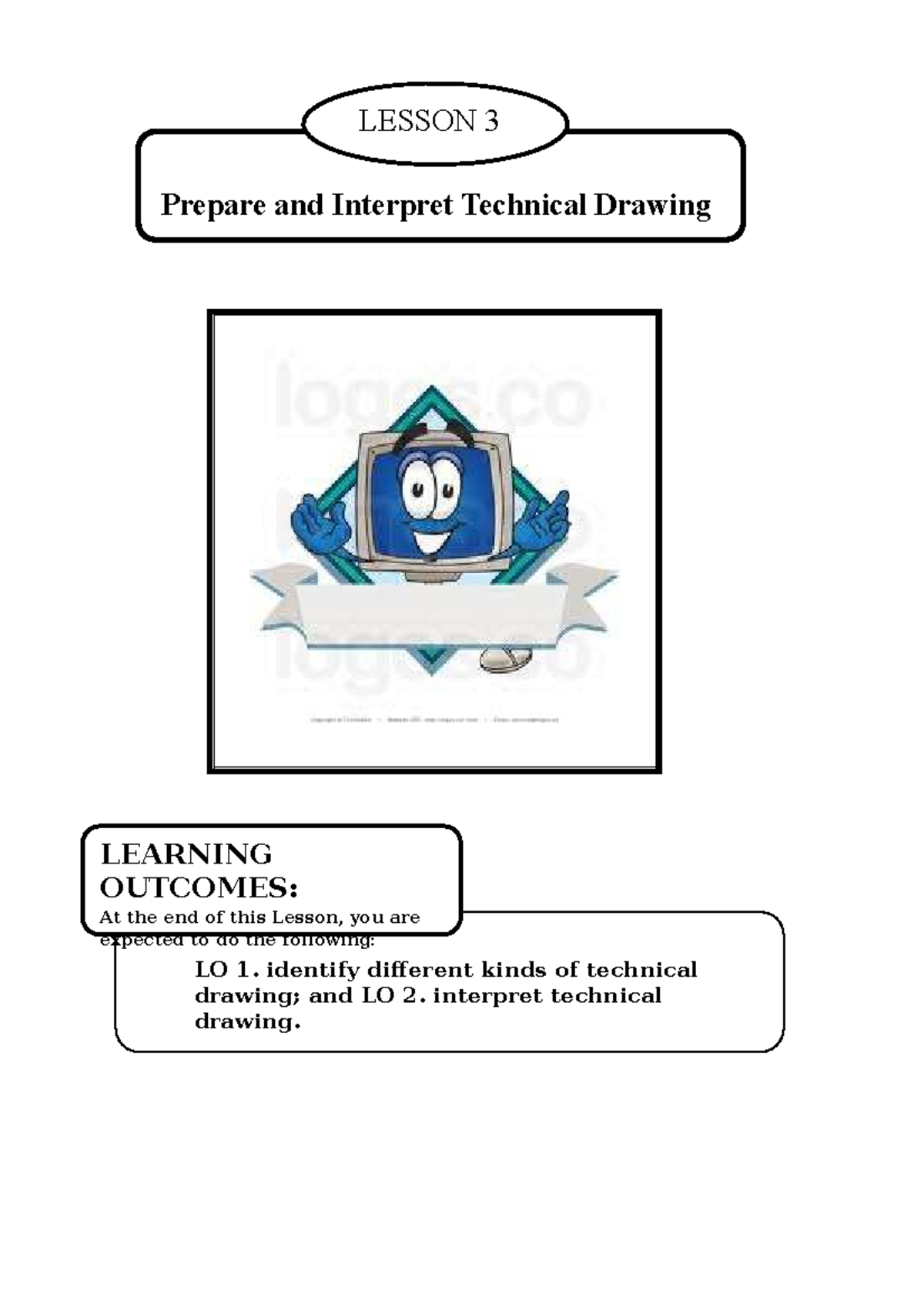 Lesson 3 LO 1 - learning outcomes 3 - LEARNING OUTCOMES: At the end of ...