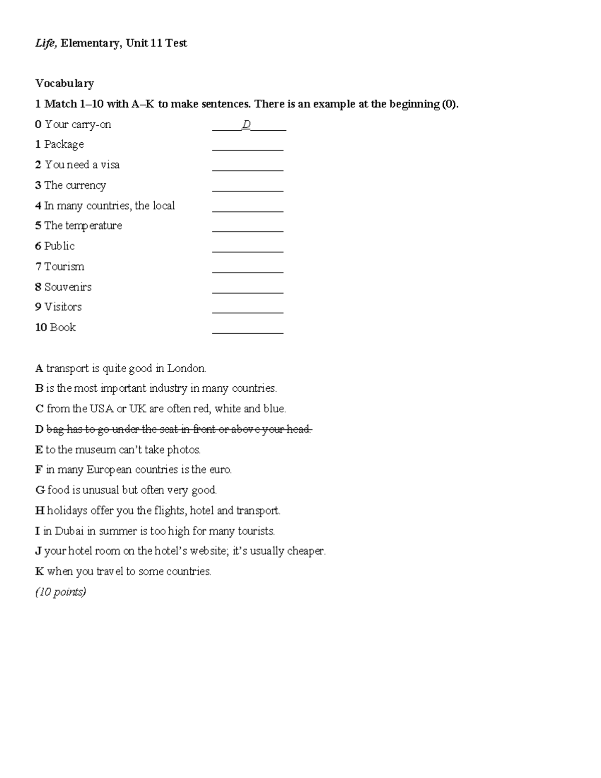 Unit 11 Revision Guide - Tiếng Anh 3 Test Preparation - Studocu