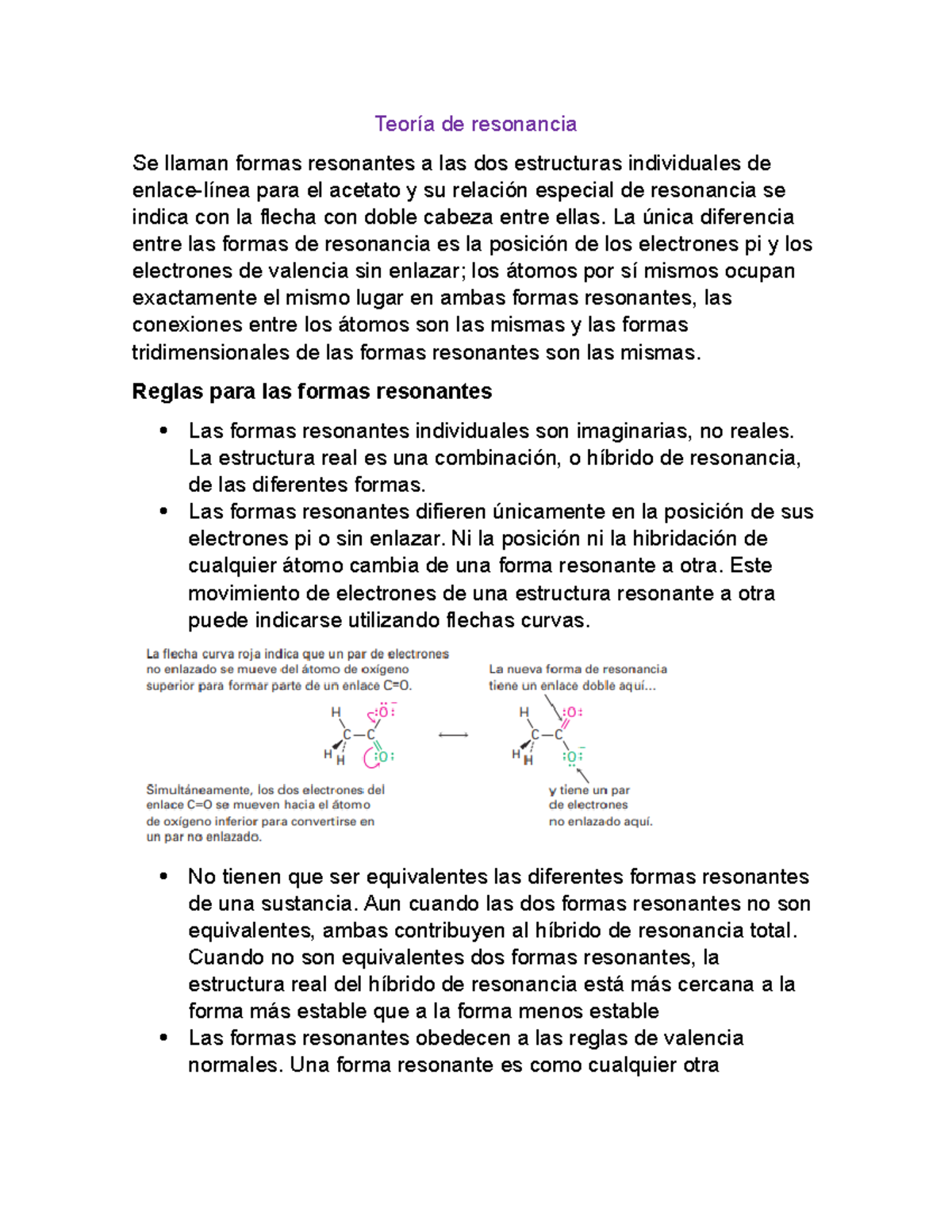 Teoría de Resonancia y Orbital Molecular: Reglas y Conceptos Clave ...