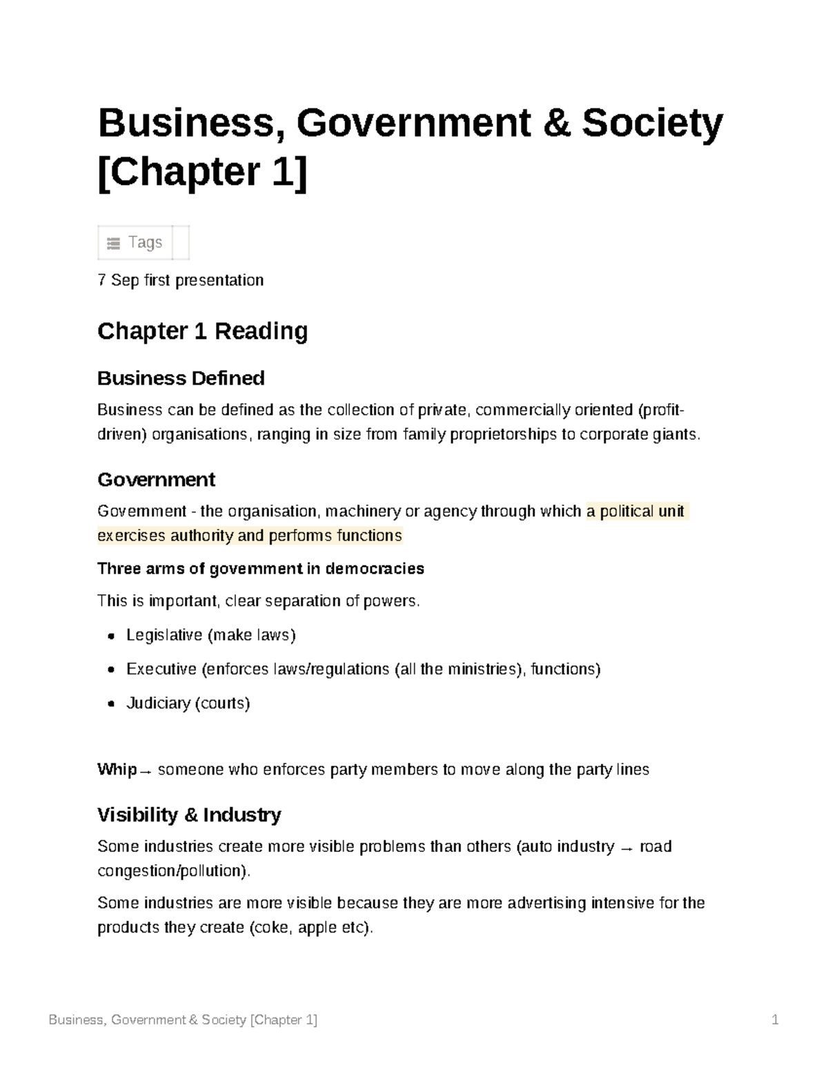 Business Government Society Chapter 1 - Business, Government & Society ...