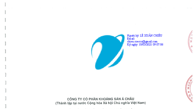 AMC 20CN BCTC KT 1 - Bt nhóm - L L N Nguoi ky: LE XUAN CHIEU Email: Ky ...