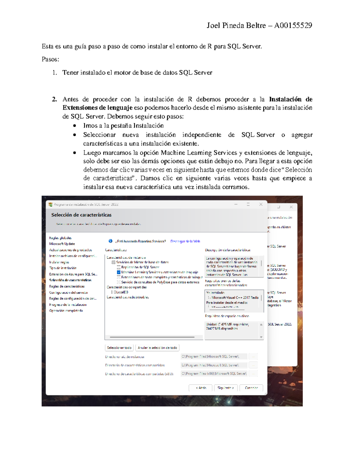 Instalación de R y Rcpp para SQL Server - Guía Paso a Paso - Studocu