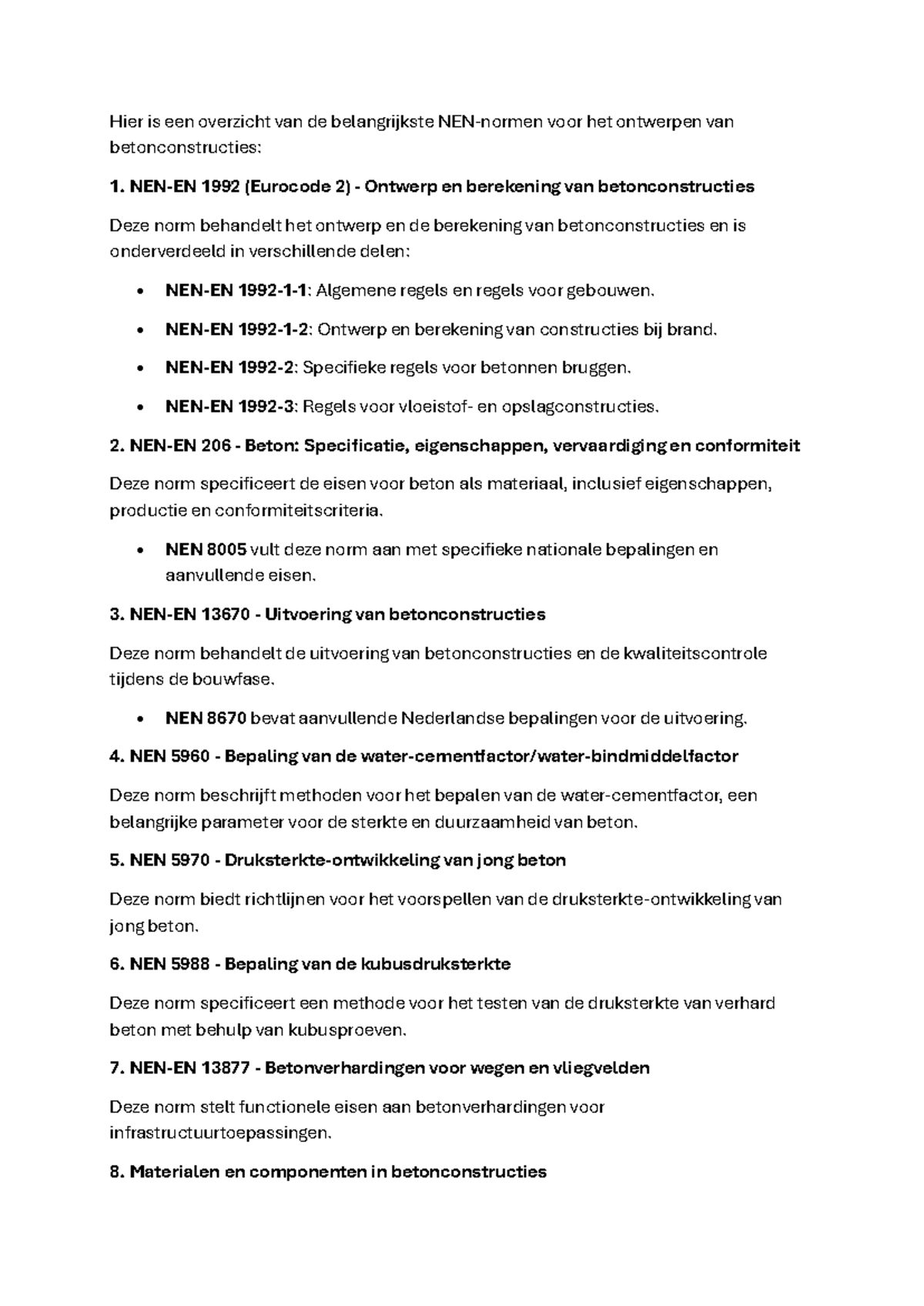 Belangrijkste NEN-normen voor Betonconstructies en Ontwerp Methoden ...