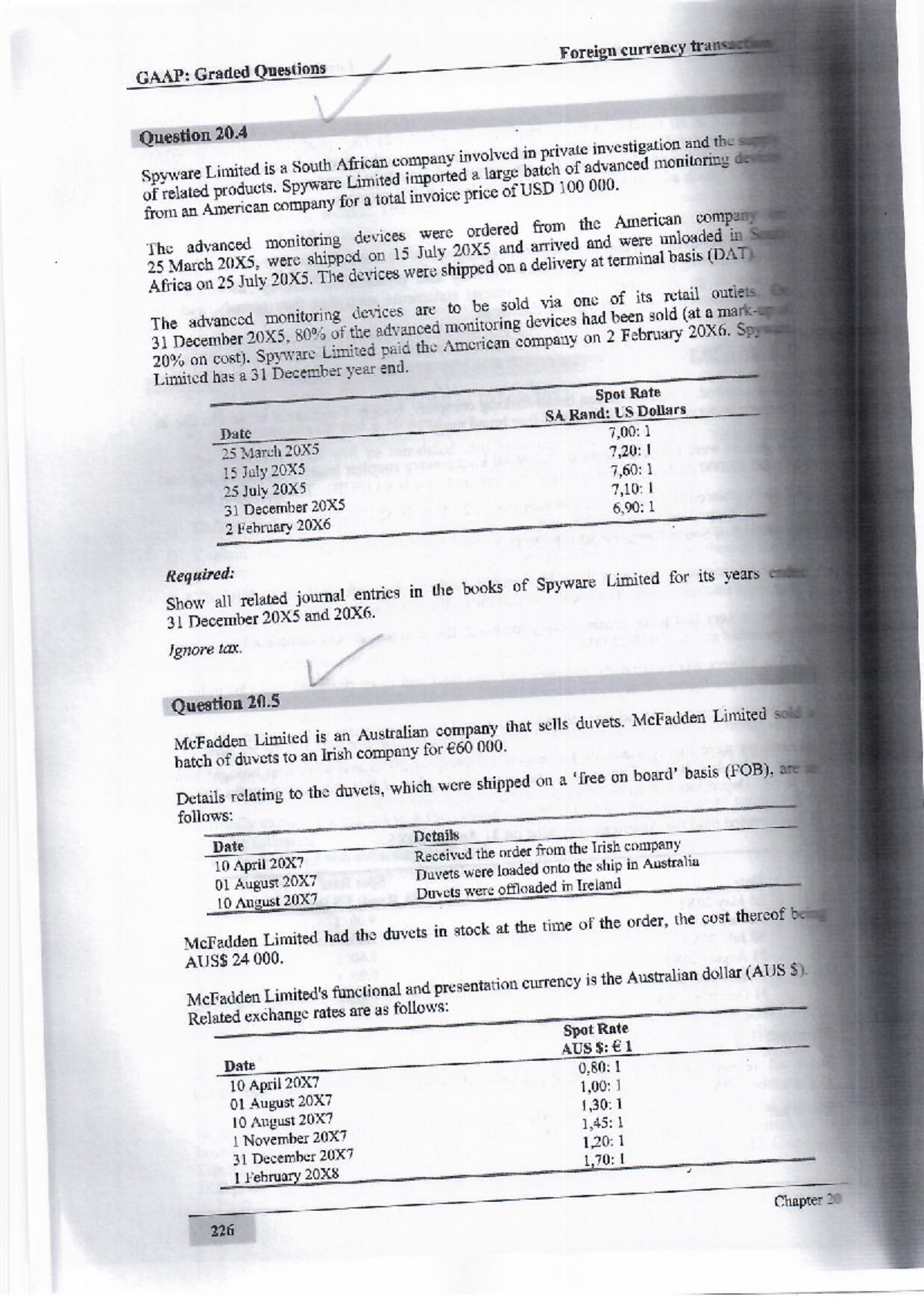 Foreign exchange tutorial questions 26 10 2021 - GAAP: Graded Questions ...
