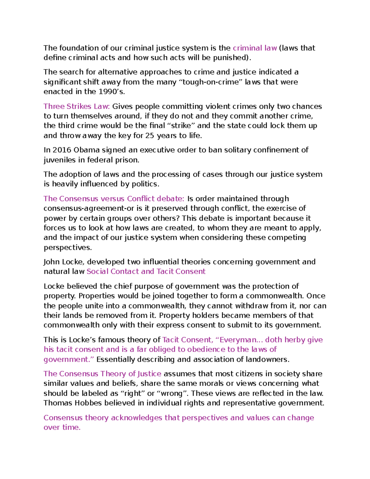 Introduction to Criminal Justice (CJ101) - Module 1 Notes - Studocu