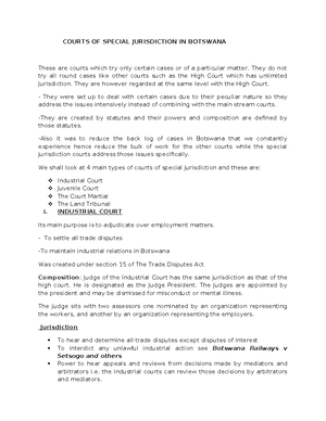 [Solved] Outline and discuss sources of law of evidence in Botswana20 ...