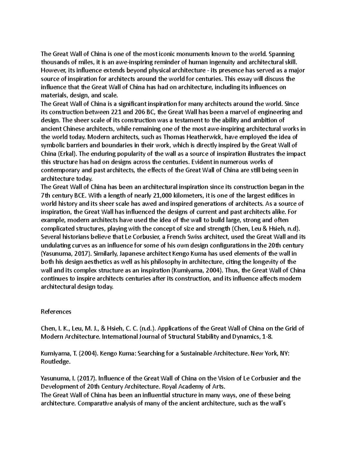 The Great Wall of China Essay - Spanning thousands of miles, it is an ...