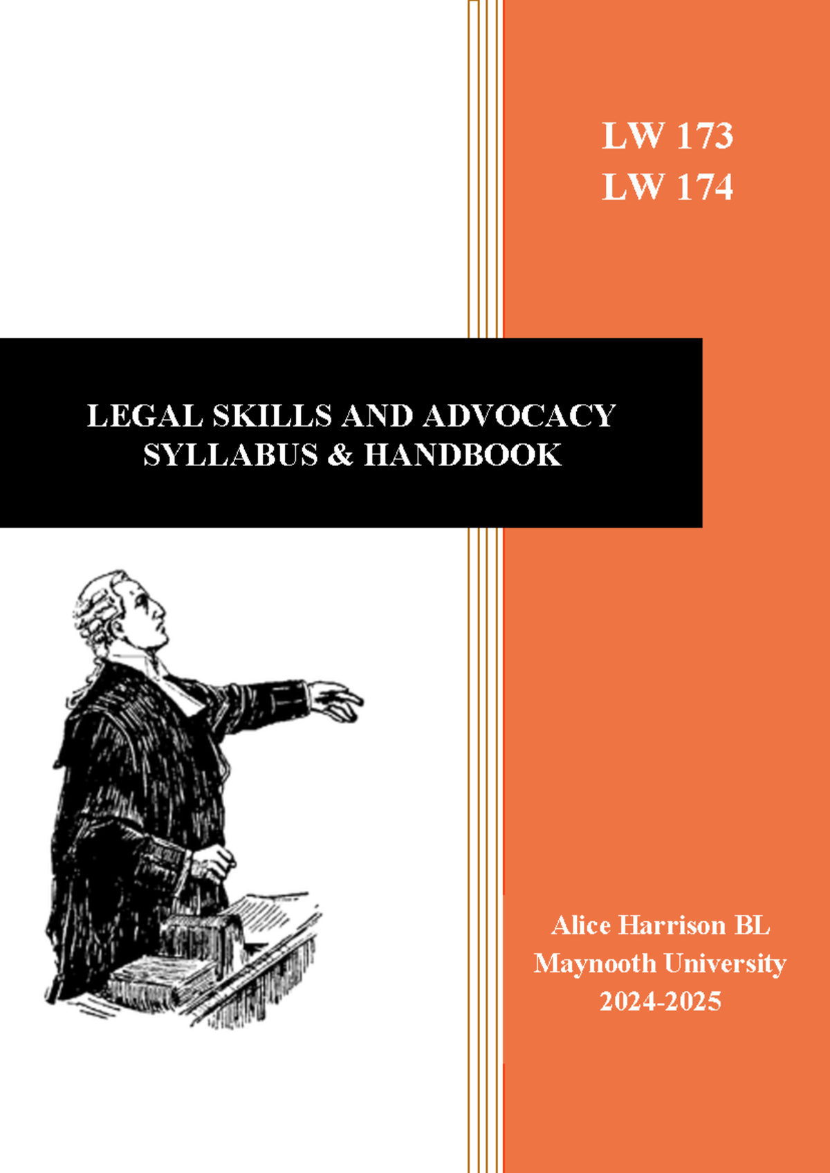 LW173 and LW174 Handbook 2024-25 - Alice Harrison BL Maynooth ...