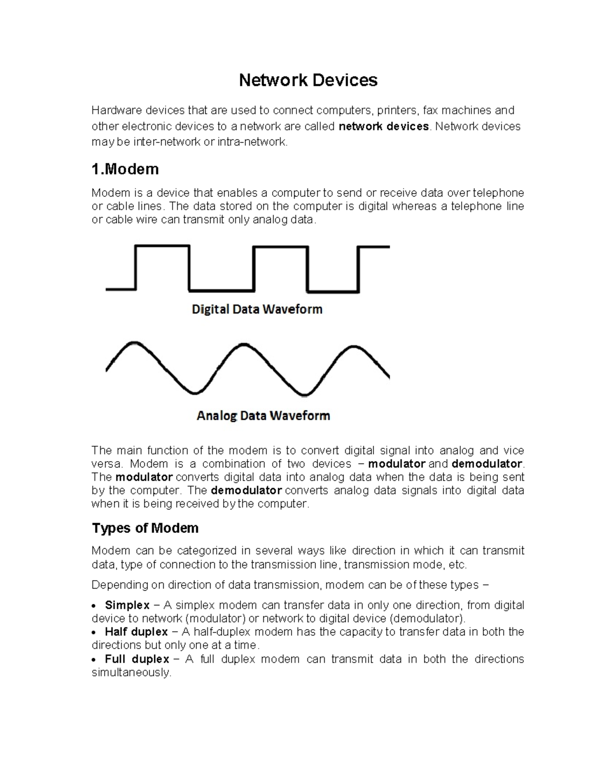 Unit 1: Overview of Network Devices and Their Functions - Studocu