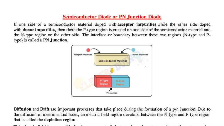 PN Junction Diode: Understanding Biasing and Characteristics - Studocu