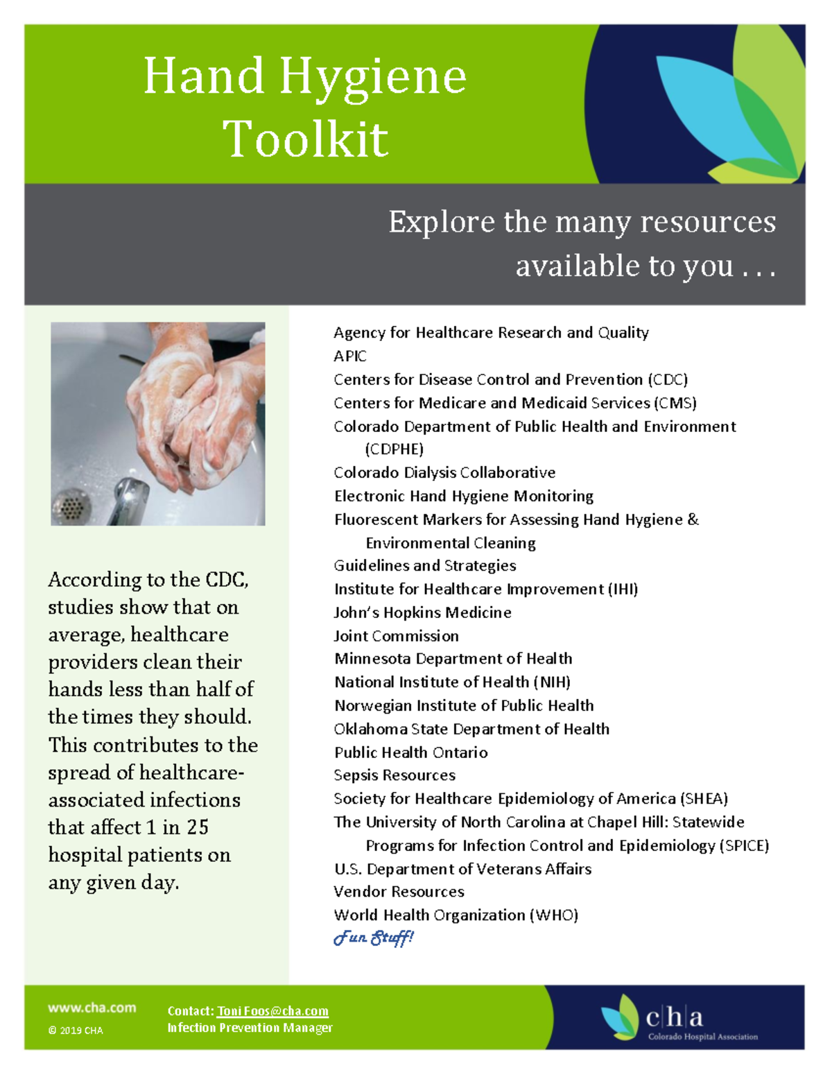 2019 Hand Hygiene Toolkit: Resources for Infection Prevention - Studocu