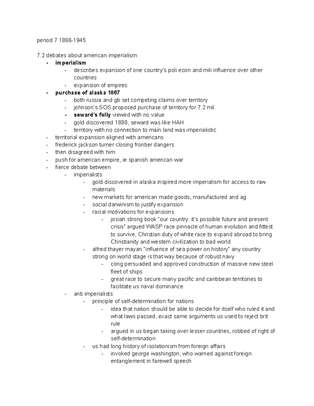 APUSH Period 7 Notes: Imperialism, Spanish-American War & Progressivism ...