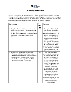 [Solved] Complete this worksheet by reading the summary of each ...