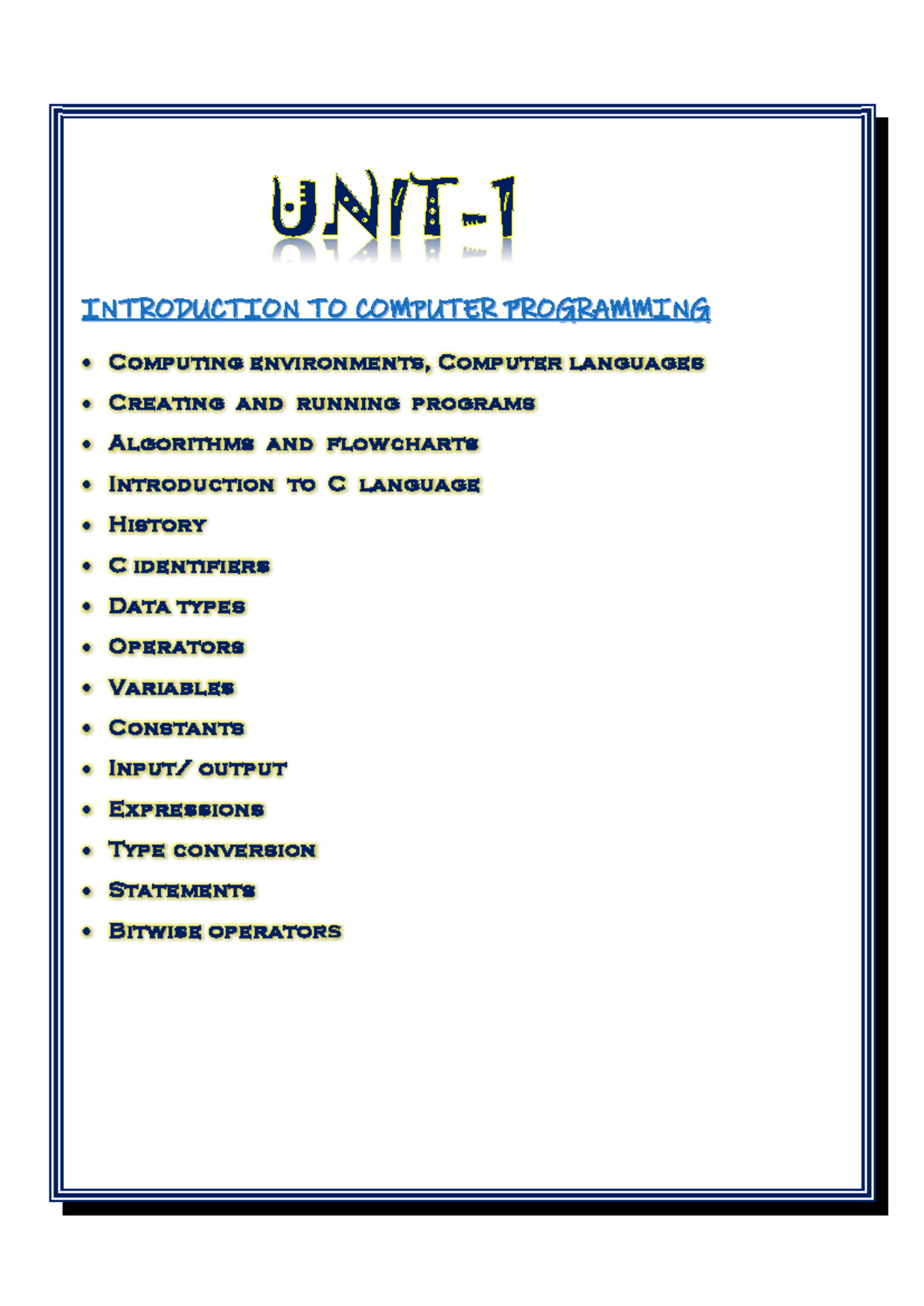 PSPC Ch-I Notes - Computing environments, Computer languages Creating ...