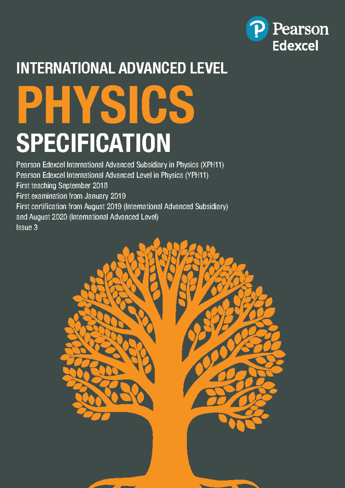 Pearson Edexcel International Advanced Level Physics Specification (XPH11, - Studocu