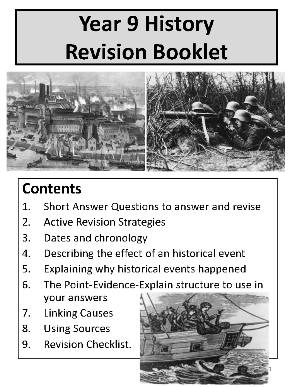 Y9 History Revision Booklet: Key Topics & Strategies for 2018 - Studocu