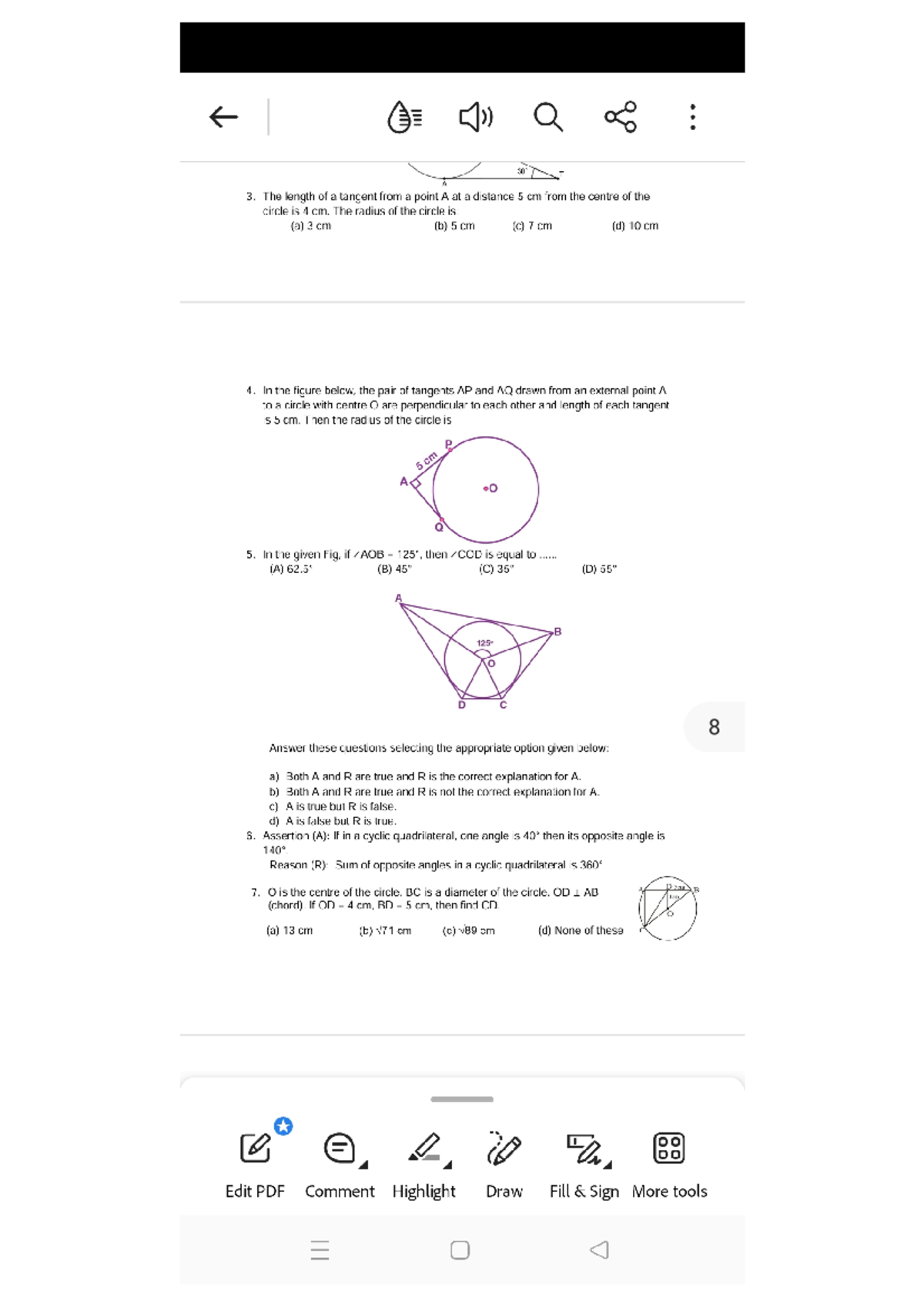 T A 3: Tangents and Cyclic Quadrilaterals - Geometry Problems - Studocu