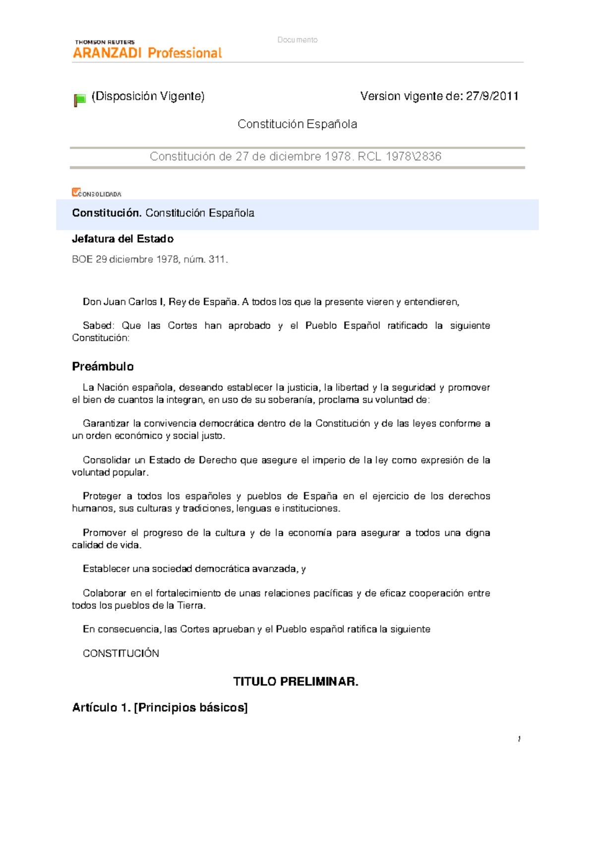 Constitución - mmmmm - (Disposición Vigente) Version vigente de: 27/9 ...