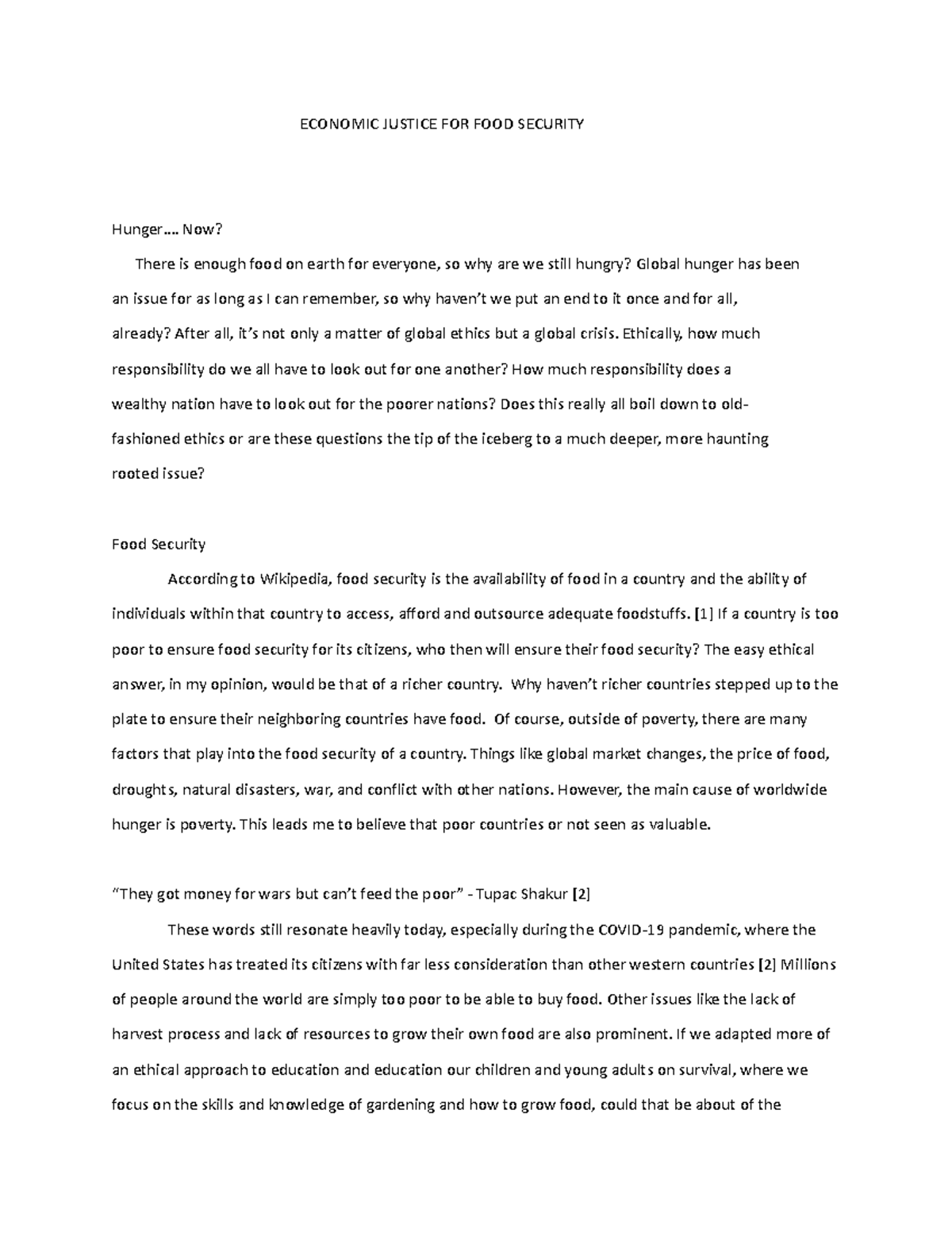 2-2 Project Proposal: Addressing Global Hunger and Food Security Ethics ...
