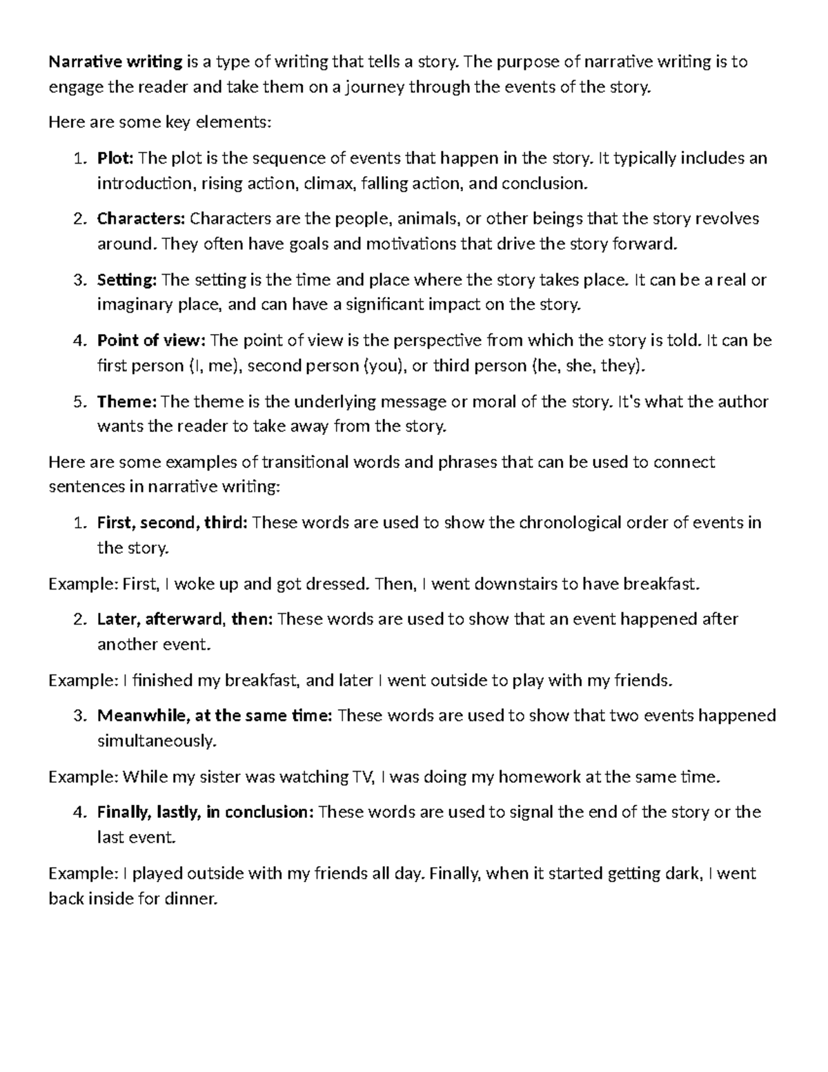 Narrative Writing Assignment II: The Day I Got Lost - Studocu