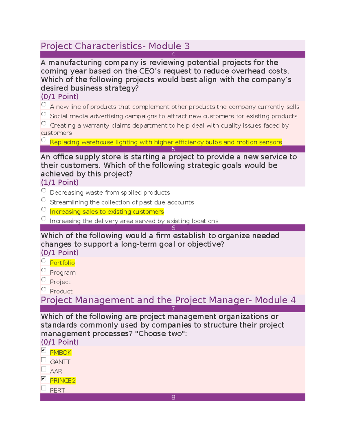 C722 Project Management Practice Test and Study Guide - Studocu