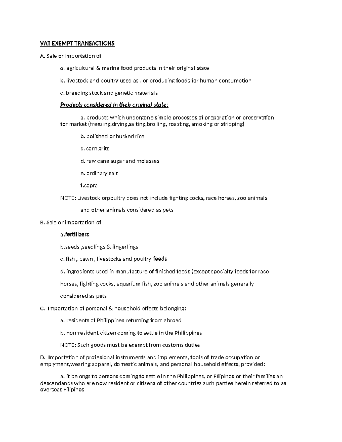 VAT Exempt Transactions: Key Insights and Guidelines - Studocu