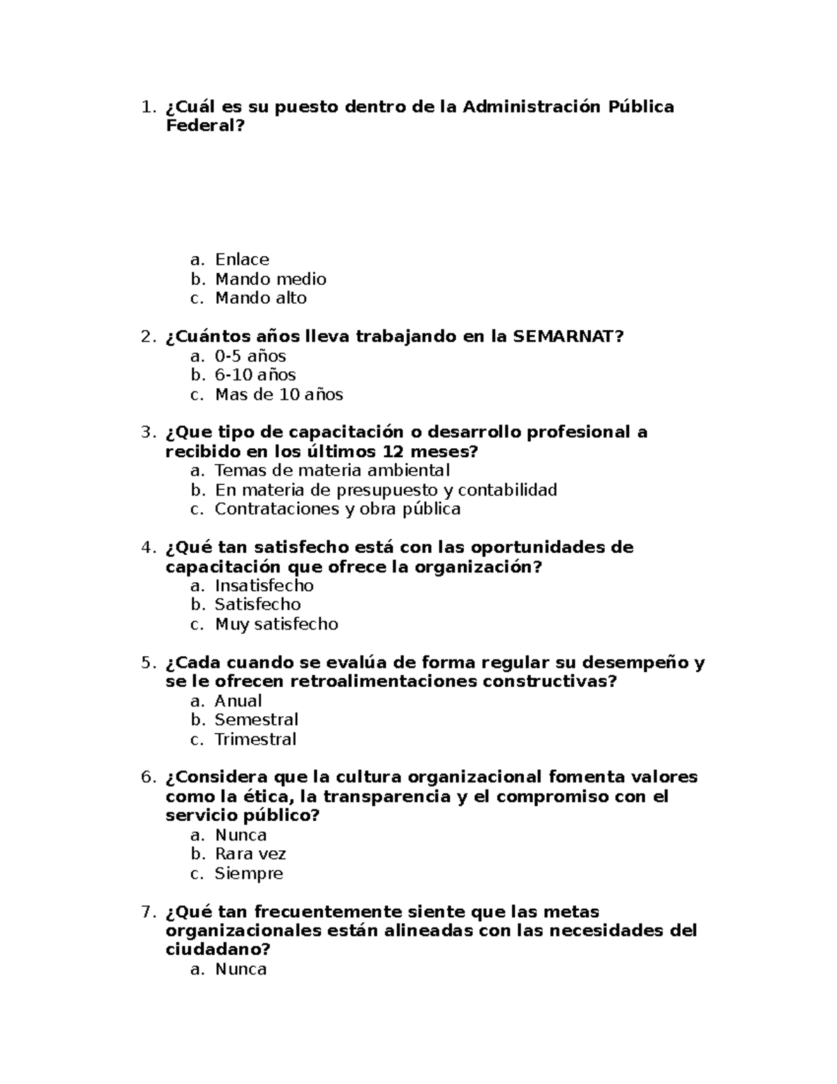 Encuesta sobre Gestión de Talento y Cultura Organizacional en la AP ...