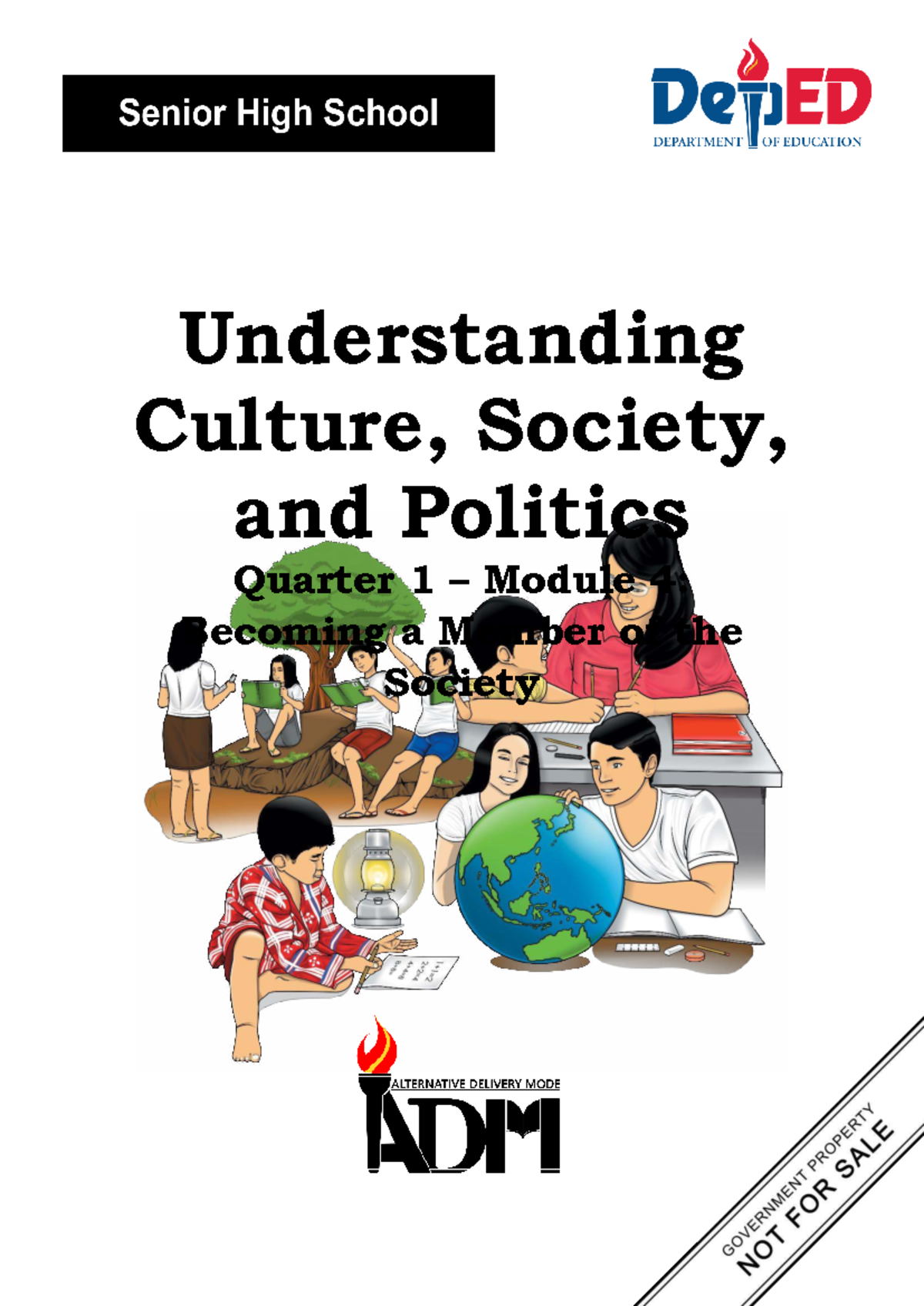 UCSP Grade 11 Quarter 1 Module 4: Becoming a Member of Society - Studocu