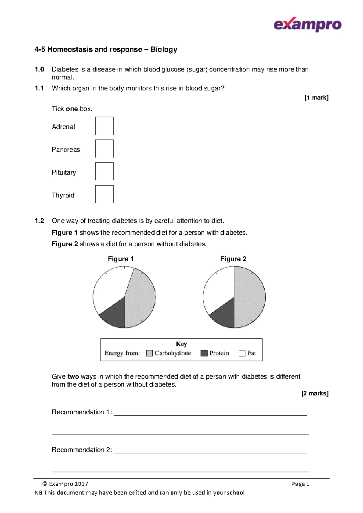 Biology Trilogy: Infection and Response - Exam Questions & Answers ...