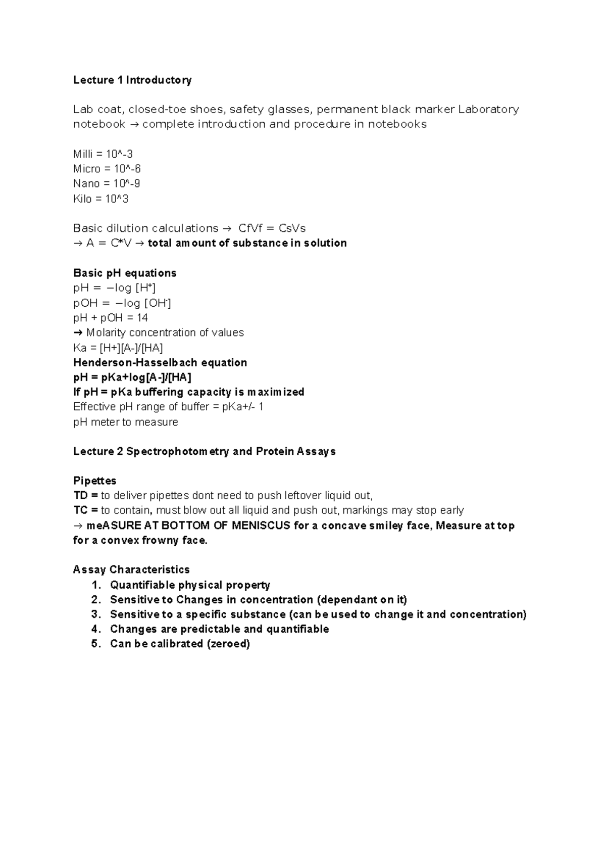 BIOB12 Lecture Notes: Intro to Lab Techniques, pH, & Microbial Growth ...