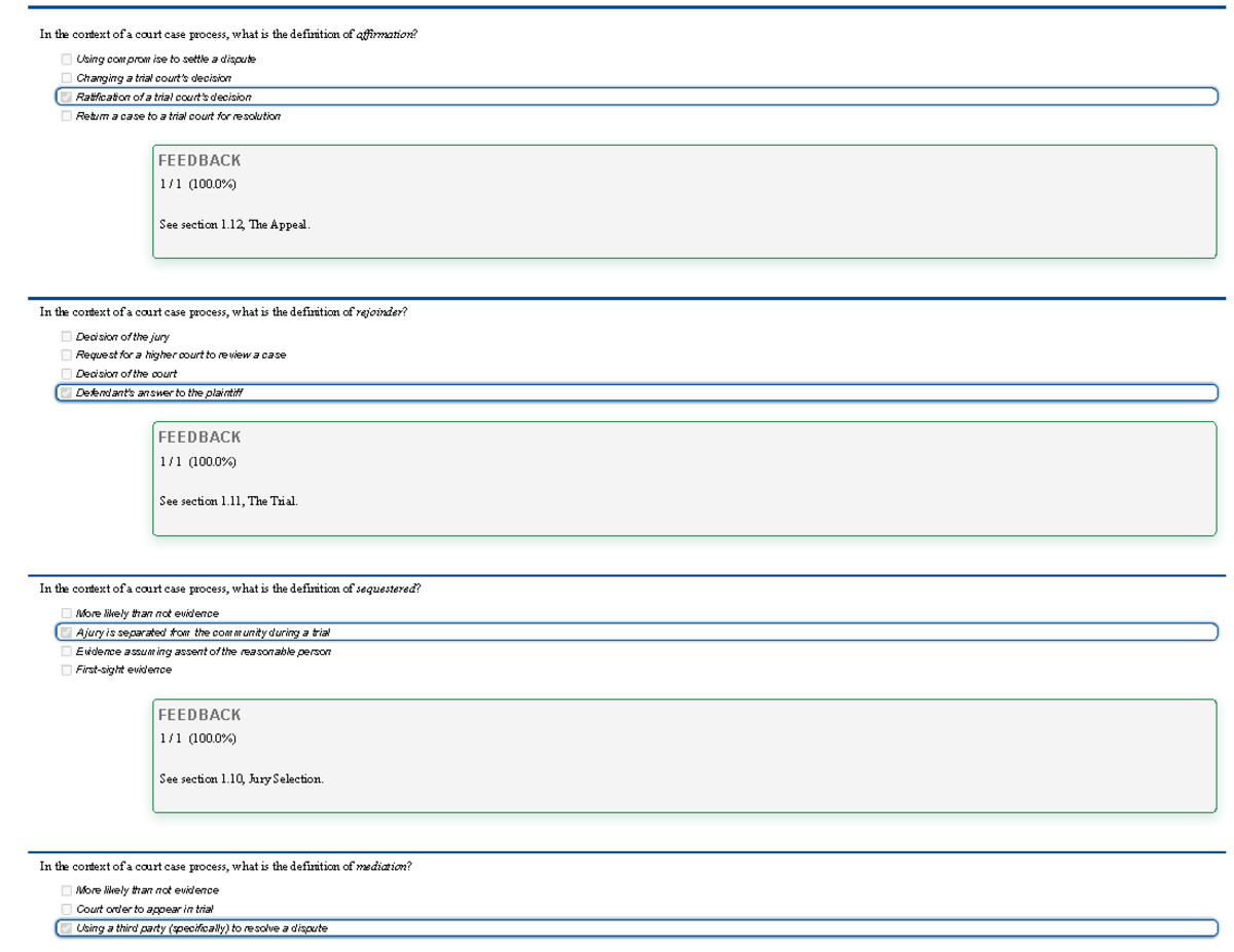 Wk 1 - Foundations of Law & Ethics Quiz Answers - ETH 321 - Studocu