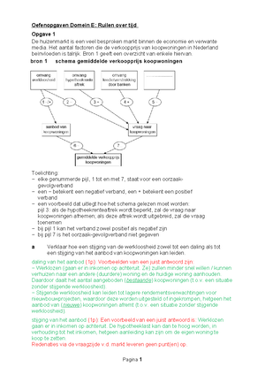 Oefenopgave uit de toets Ismbga - Opgave 2: IS-MB-GA-model (12 punten ...