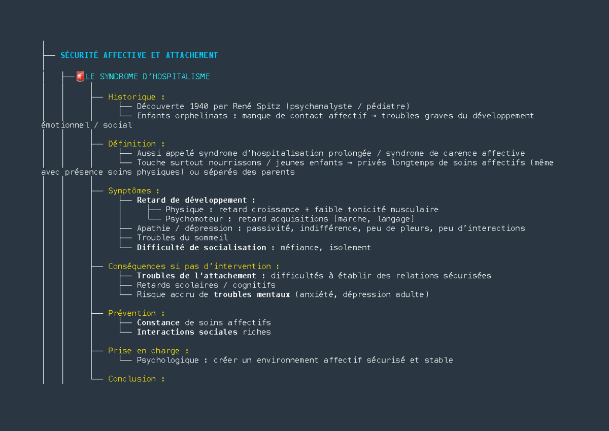 Attachement et Sécurité Affectives - Cours 2025 - Studocu