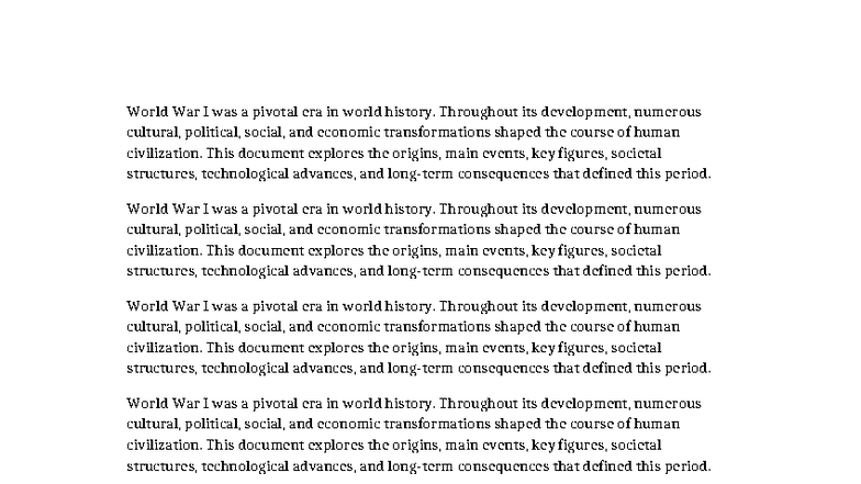 WWI: Key Events, Figures, and Transformations in History - Studocu