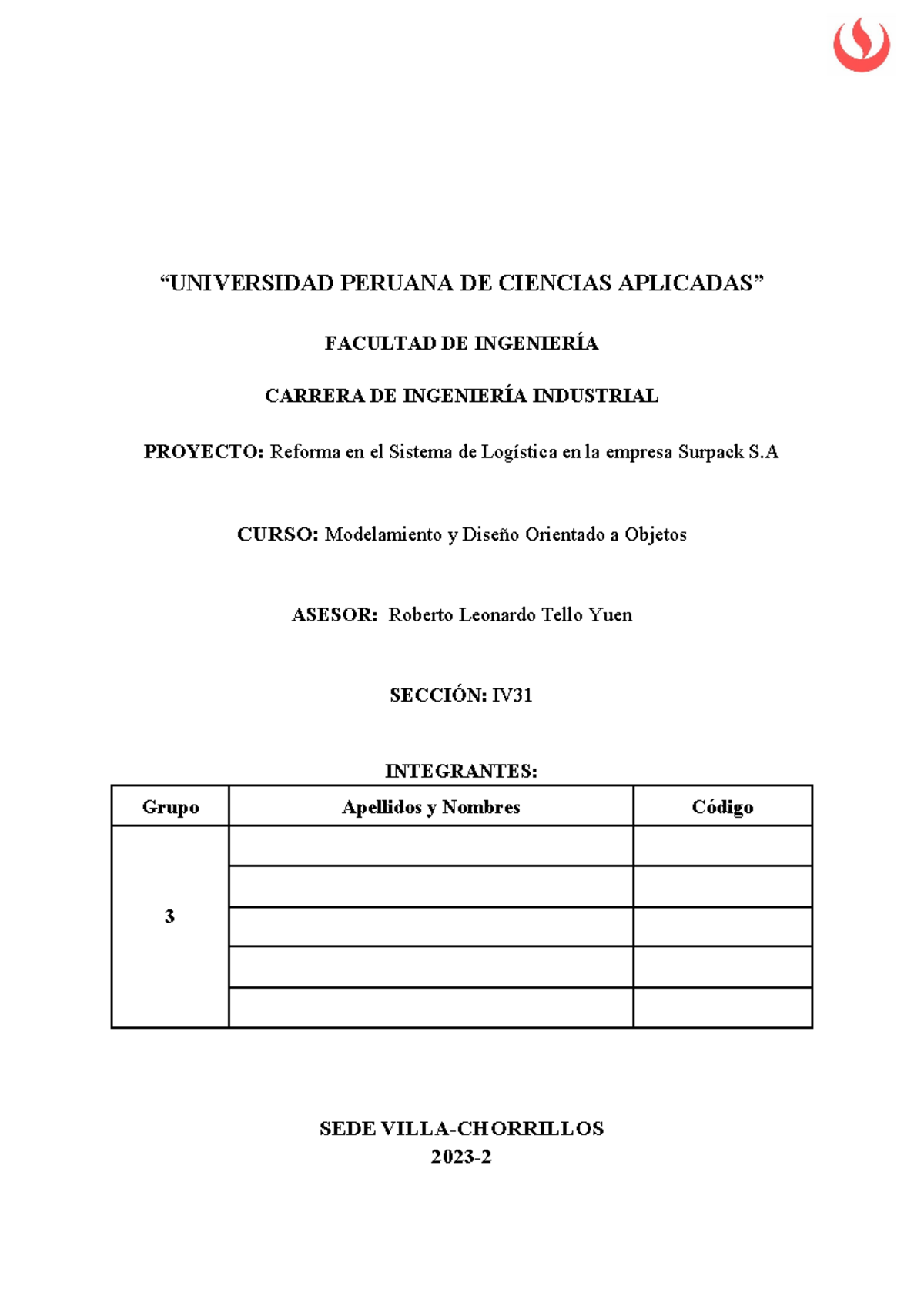Trabajo Final: Mejora del Sistema Logístico en Surpack S - Grupo 3 ...