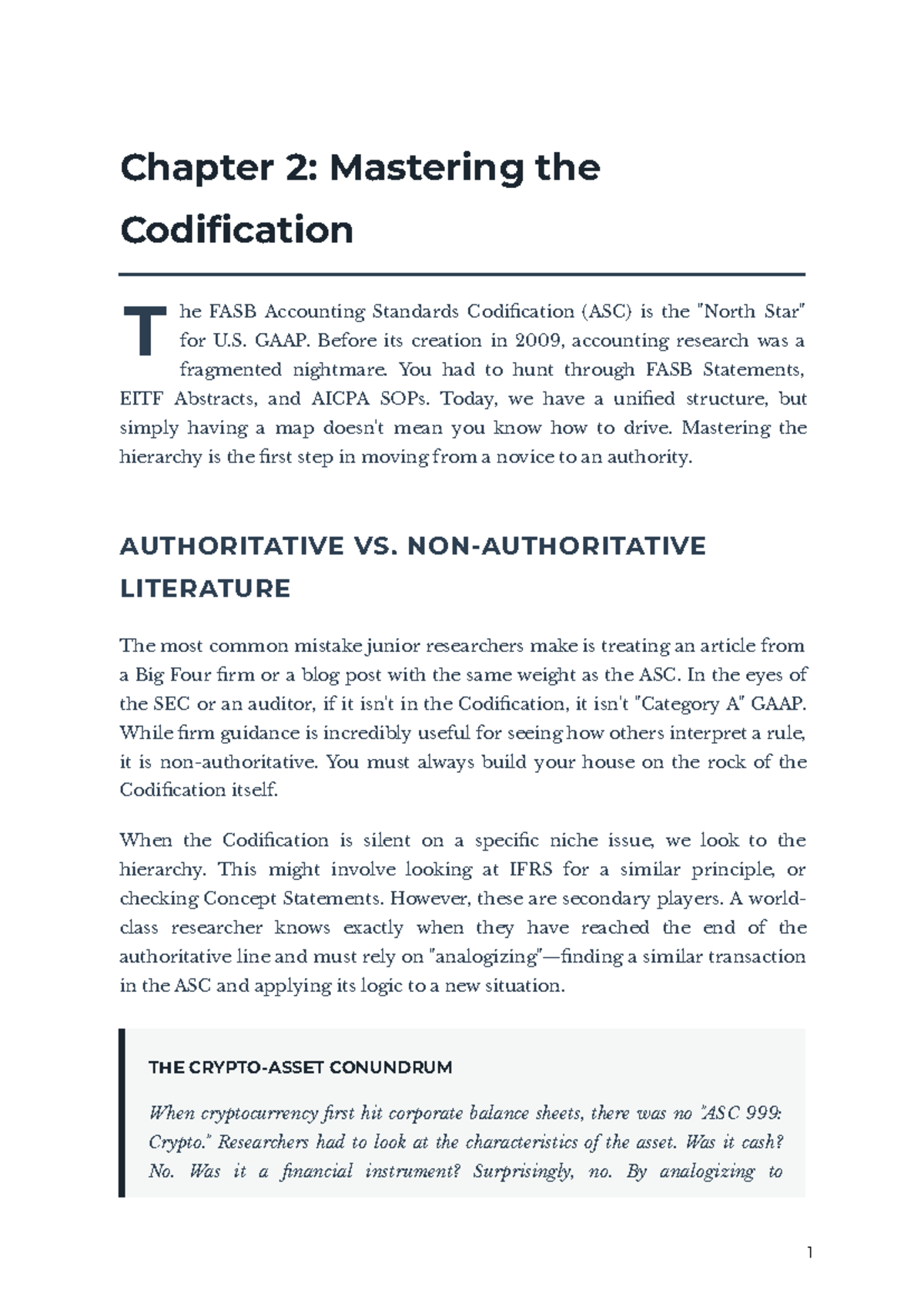 Chapter 2: Mastering the FASB ASC Codification for U.S. GAAP - Studocu