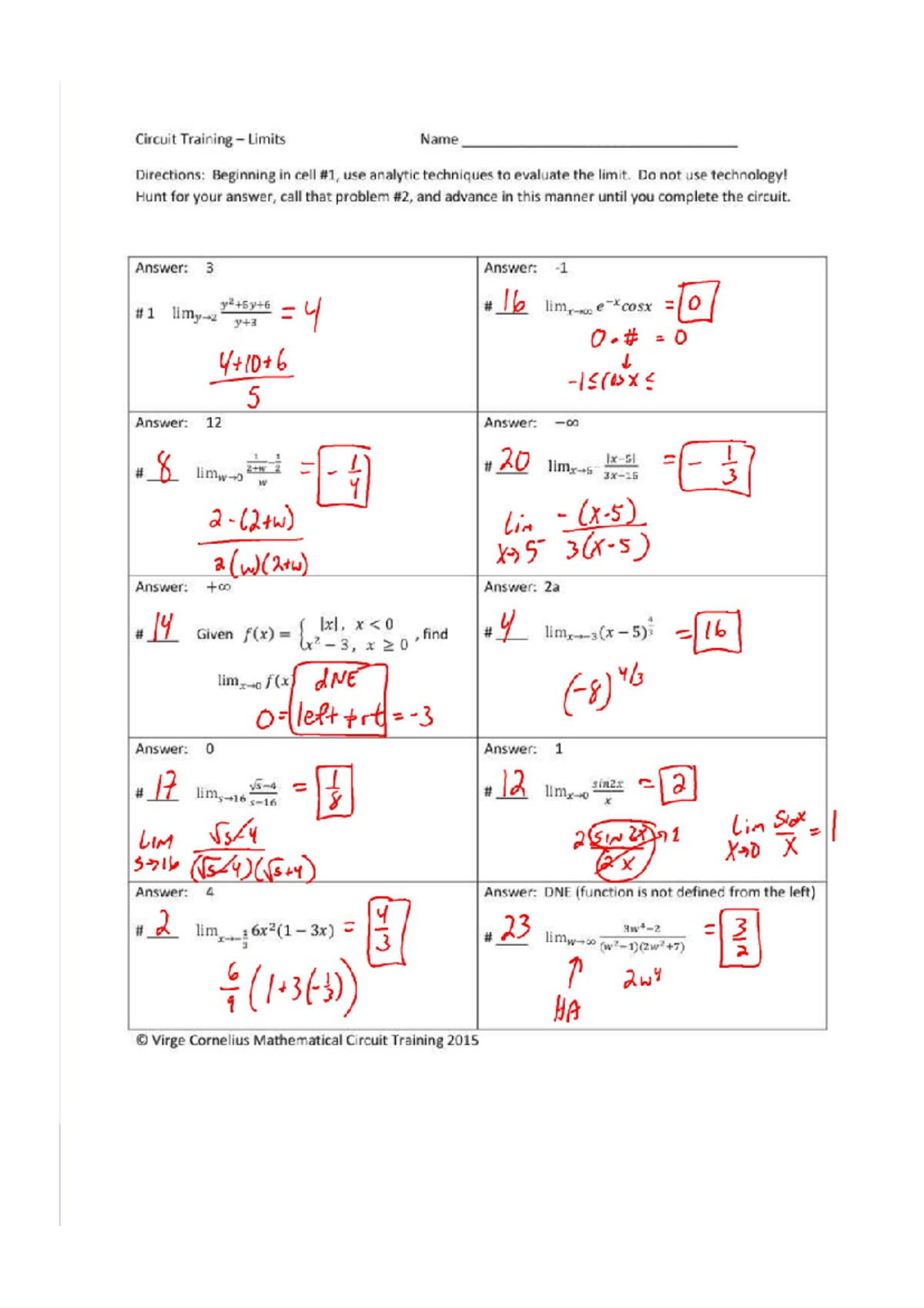 Circuit Training Limit (Key Concepts and Insights) - Studocu