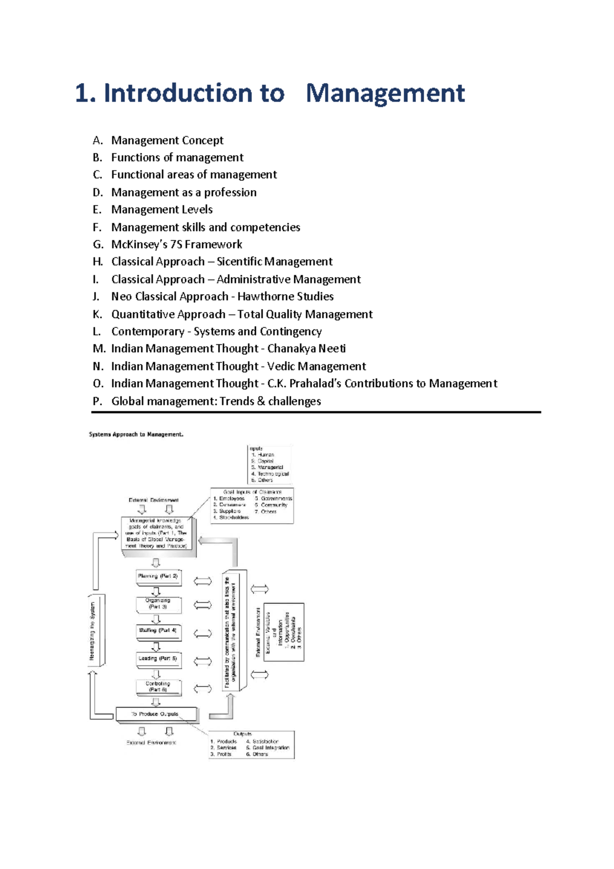 Principles of management notes (MGT101) - comprehensive overview and ...