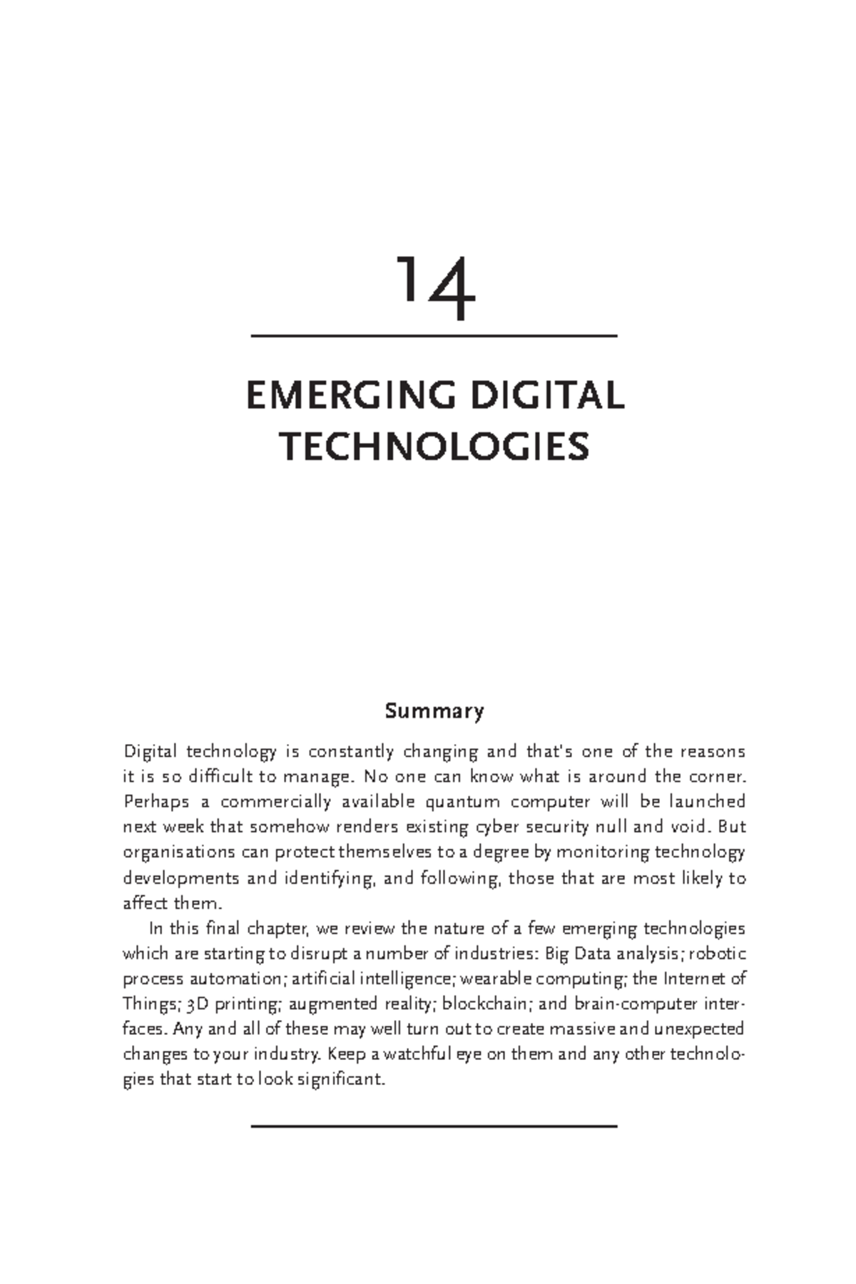 Unit 10 Emerging Digital Technologies - 14 EMERGING DIGITAL ...