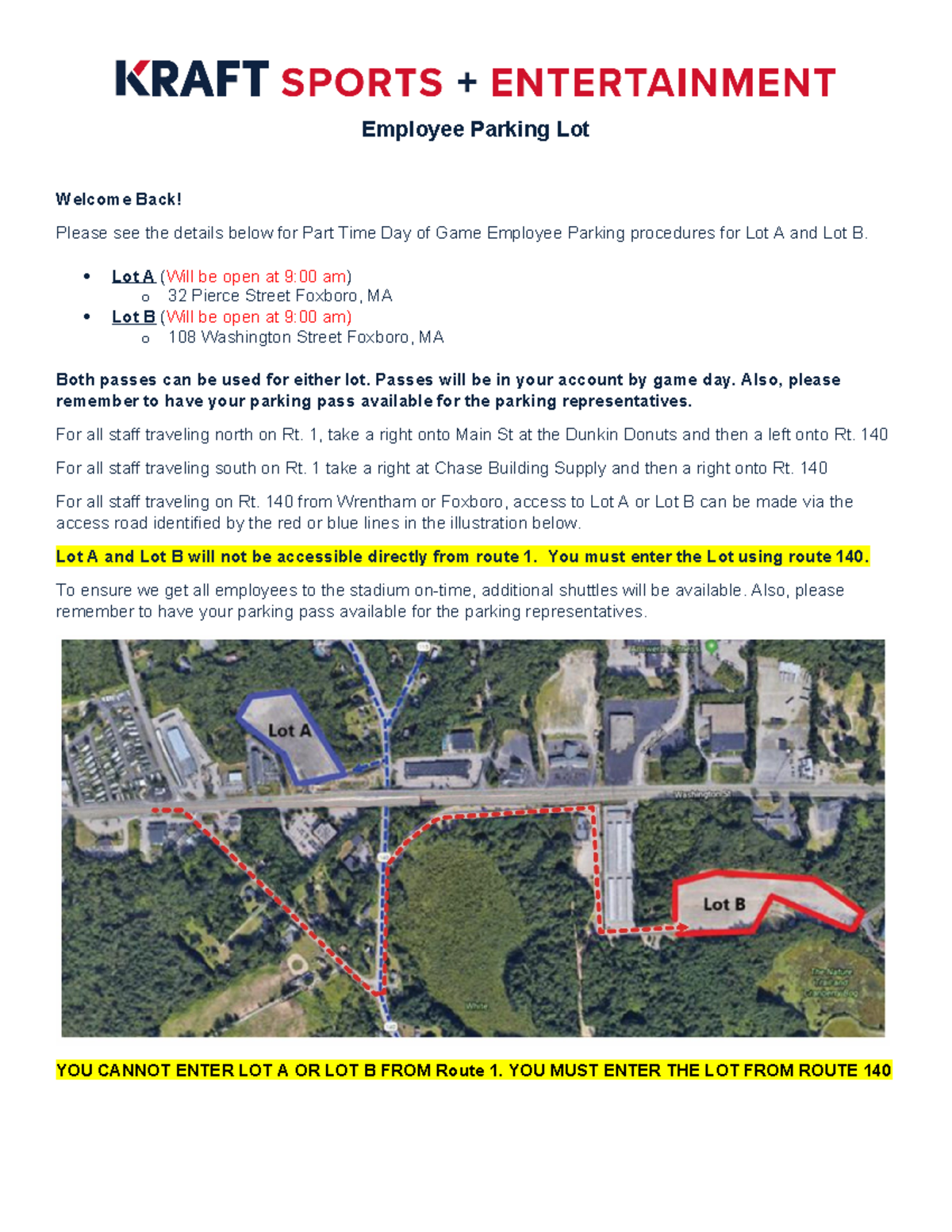 Parking Procedures for Part-Time Employees - Lot A & B - Studocu