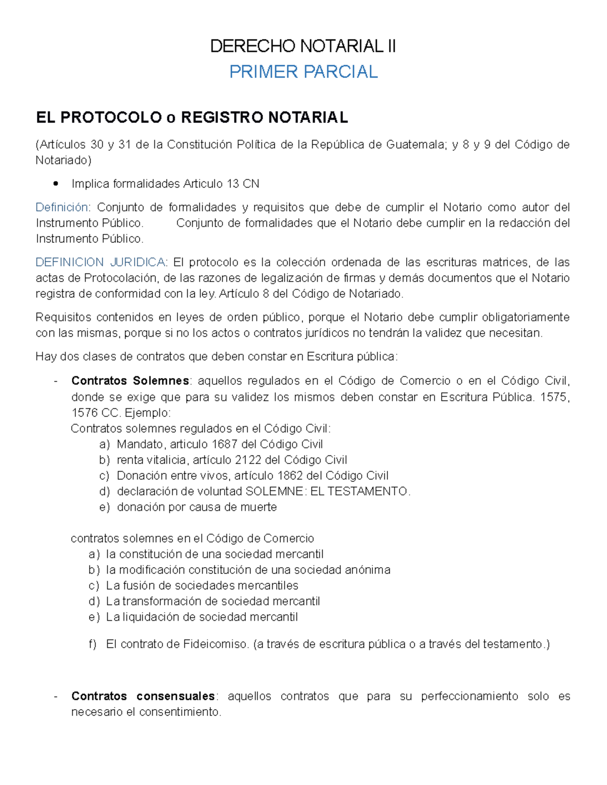 Derecho Notarial II - Protocolo y Elementos Personales del Notariado ...