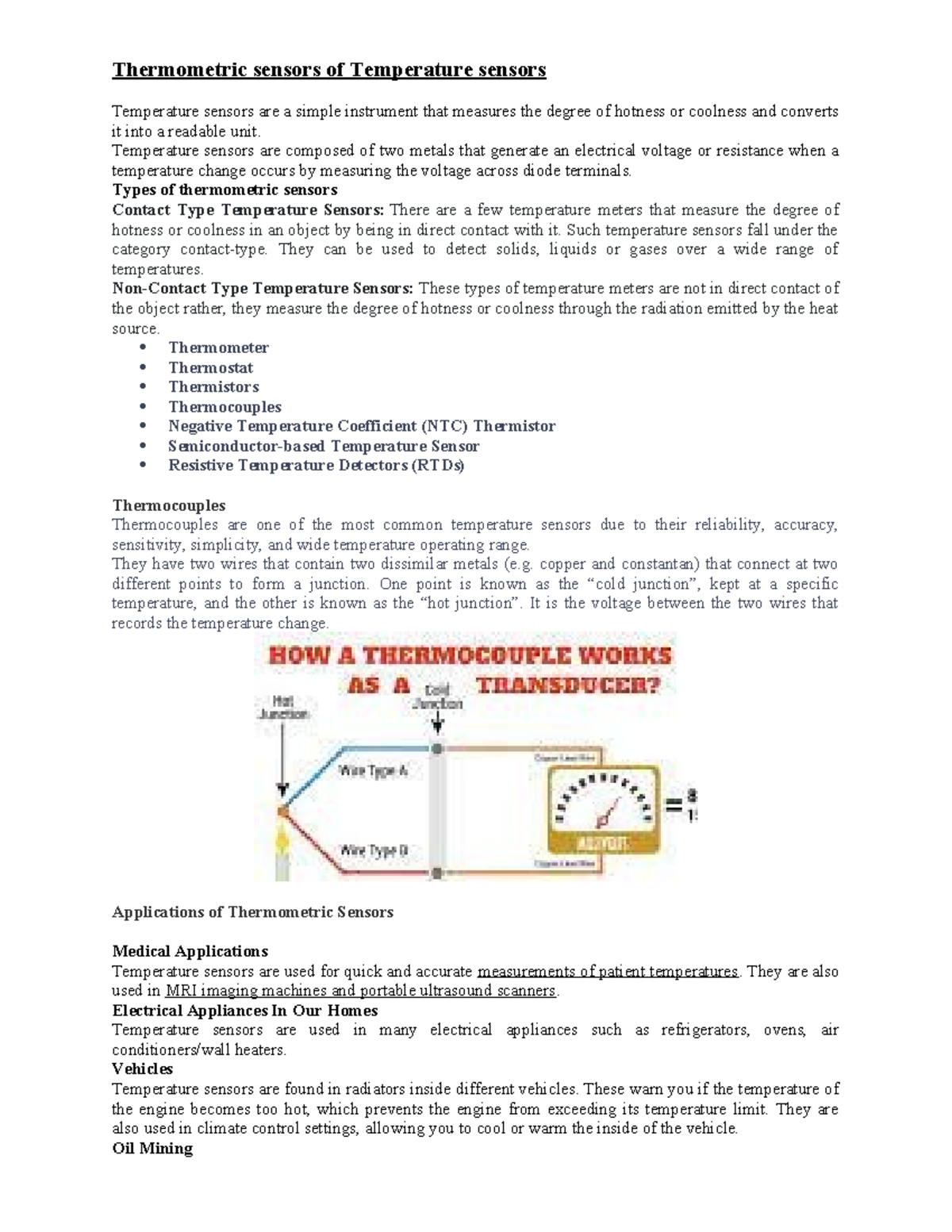 Module 5: Thermometric Sensors in Analytical Techniques - Studocu