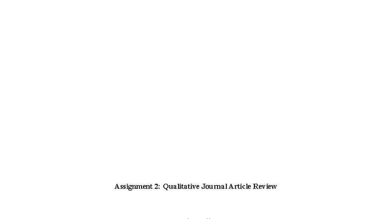 PSYC 6213: Qualitative Journal Article Review on Sexual Health in ...