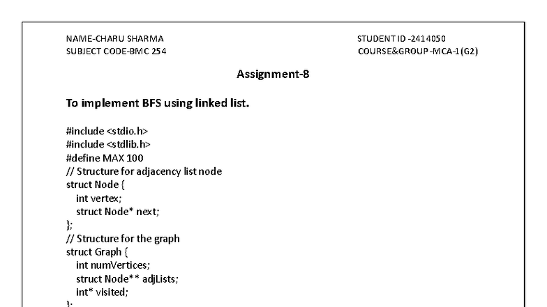 DSA Assignment: Implementing Graph Algorithms and Sorting Techniques ...